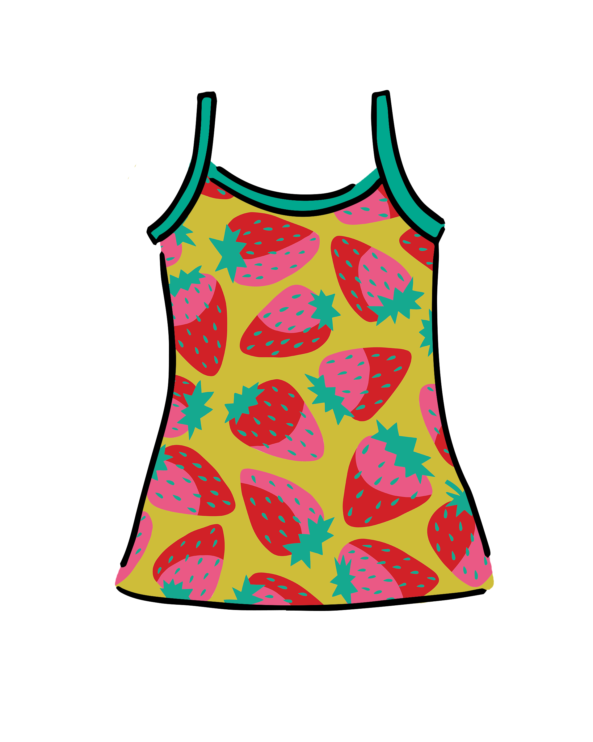Strawberry Print Organic Cotton Camisole | Thunderpants – Thunderpants USA