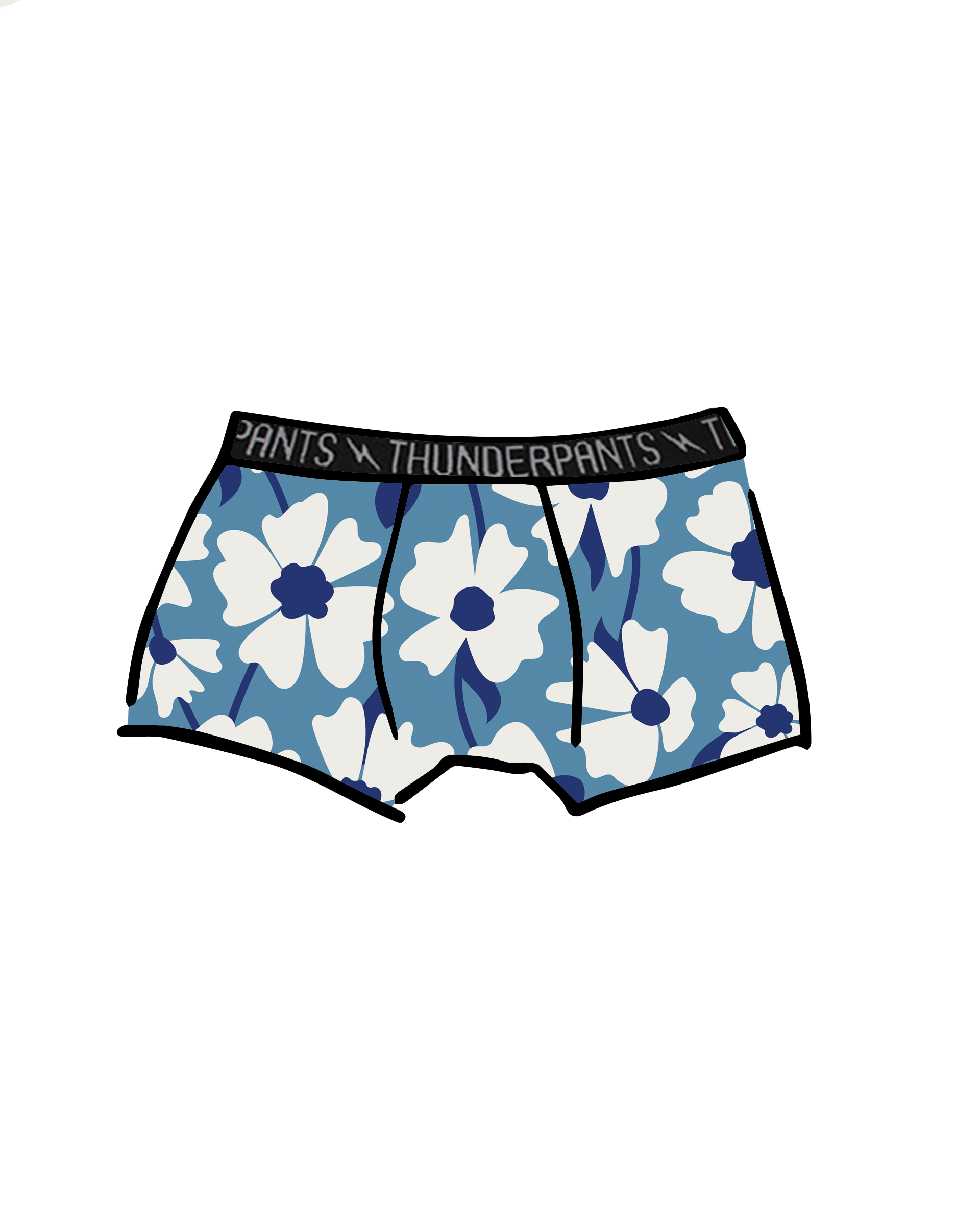 Kid's Floral Print Organic Cotton Boxer Brief | Thunderpants ...